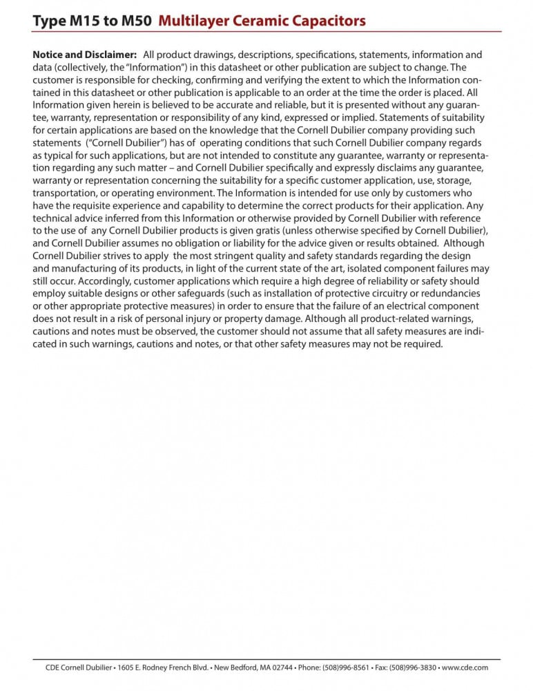M15 to M50 ceramic capacitor datasheet page 6