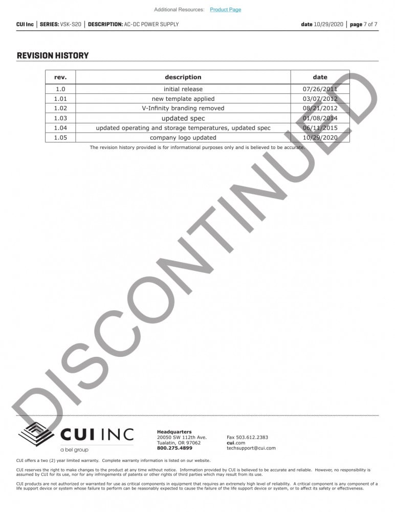 VSK-S20-24U datasheet page 7