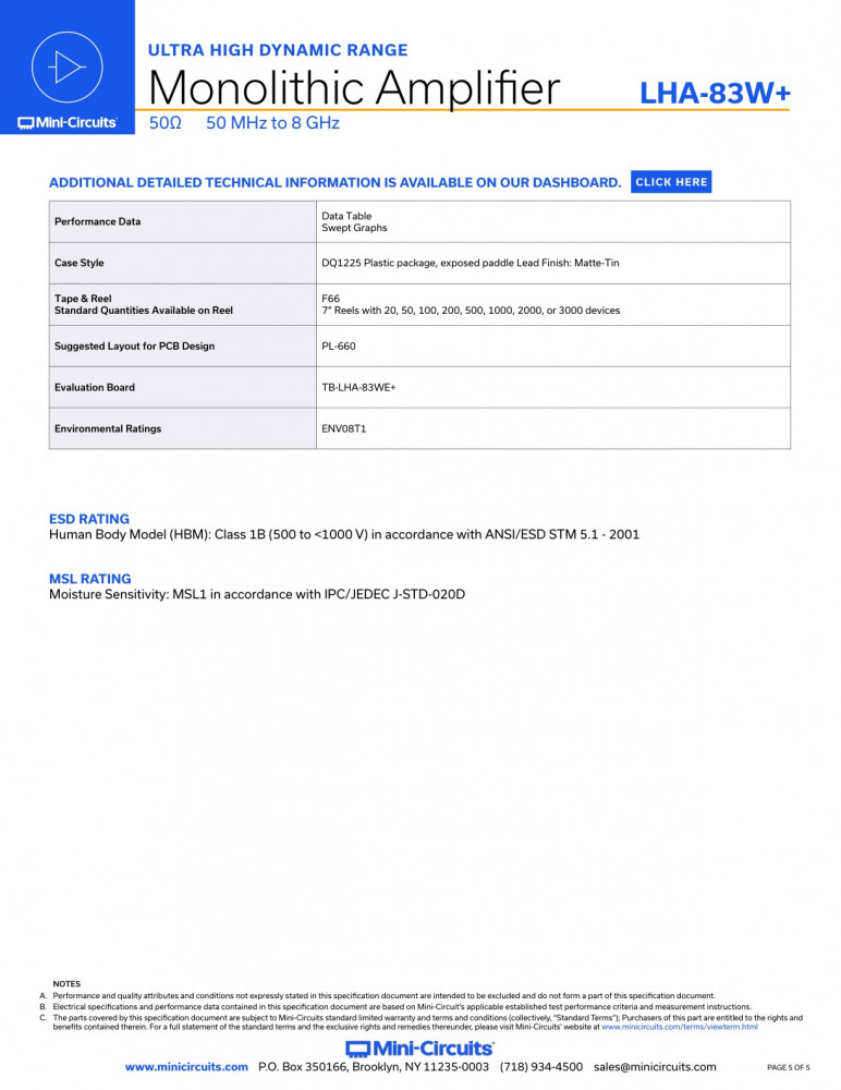 LHA-83W+ datasheet page 5