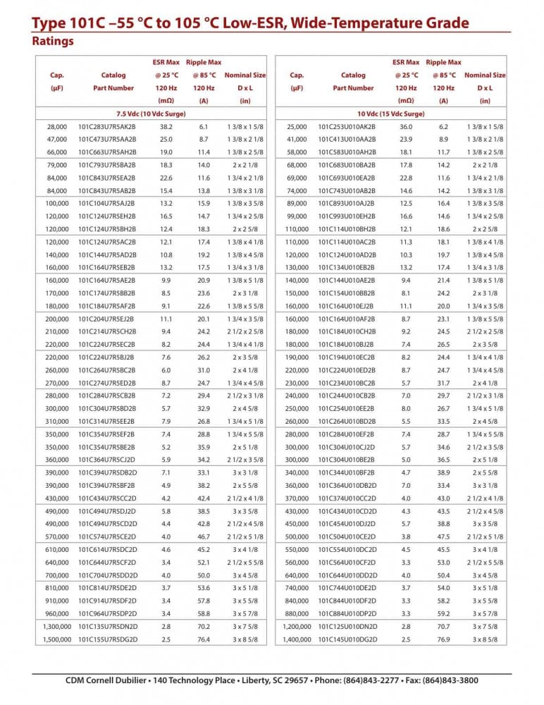 Cornell Dubilier Type 101C document page 4