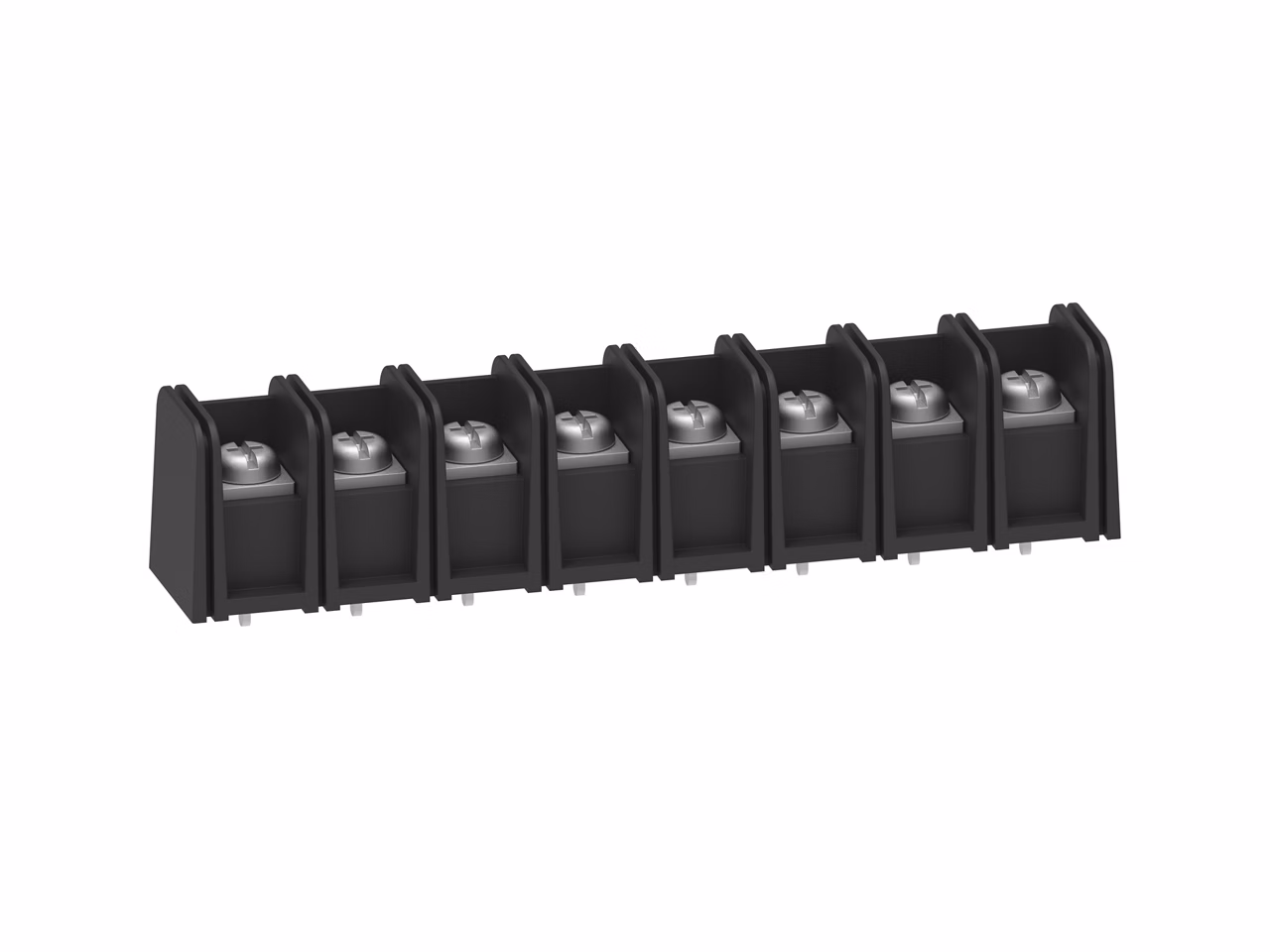 6.35mm Pitch Beau PCB Tri-Barrier Terminal Strip, without Mounting Ends,  with Clamp Washer Screws, 300V, 13 Circuits