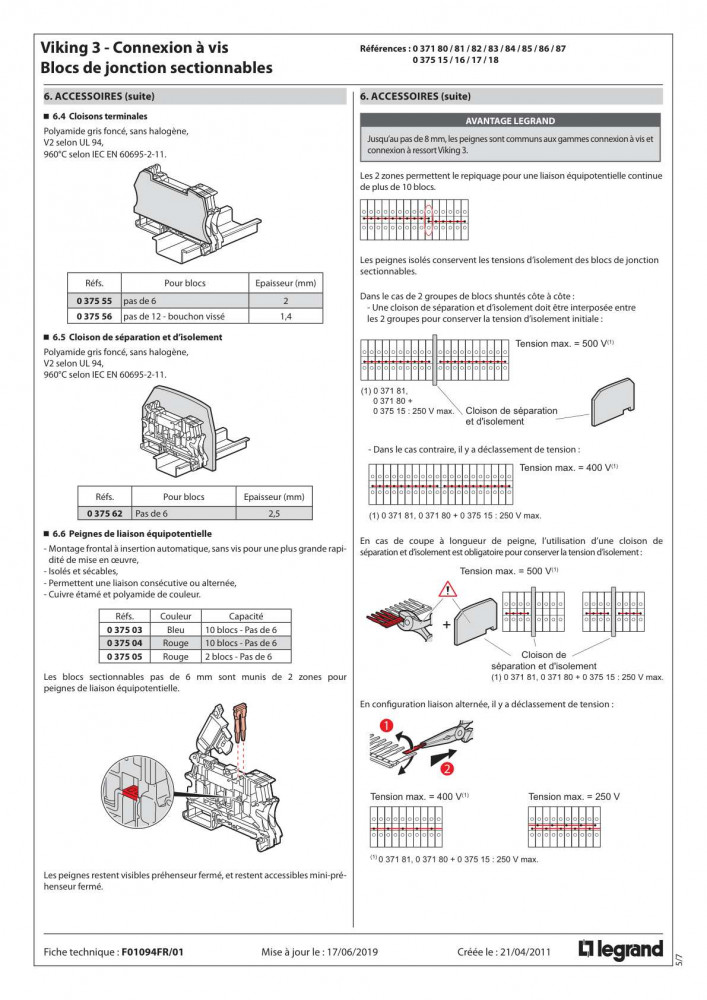 Legrand Viking 3 technical document page 5