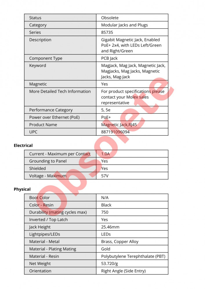 MOLEX 857351001 document preview, page 2