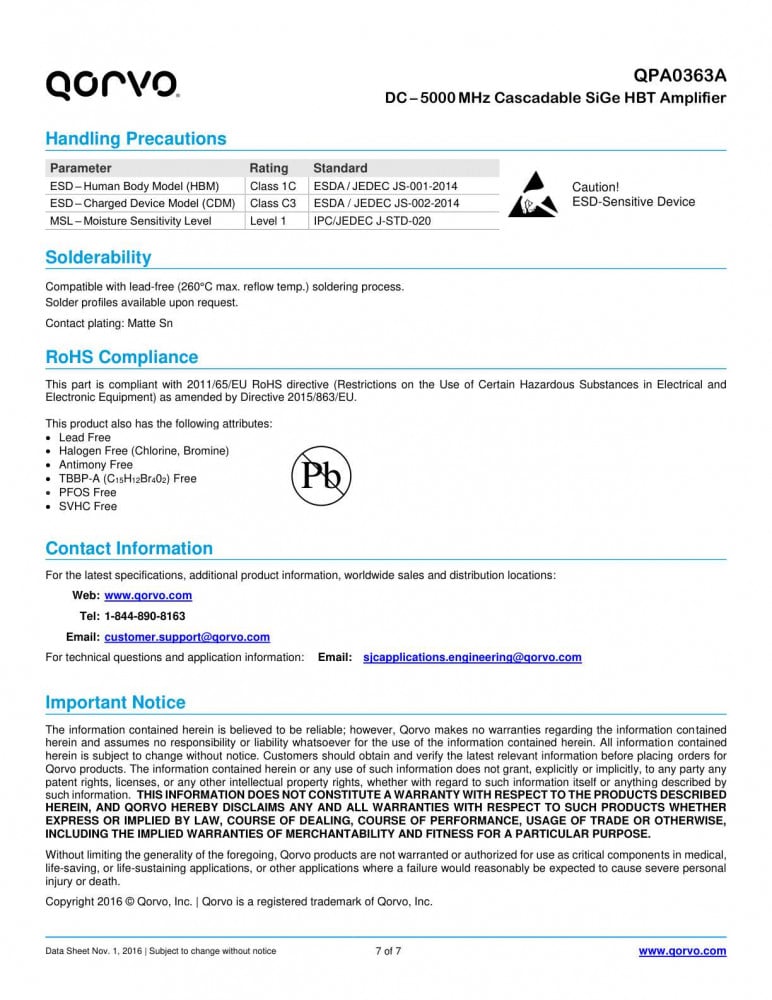 QPA0363A datasheet page 7