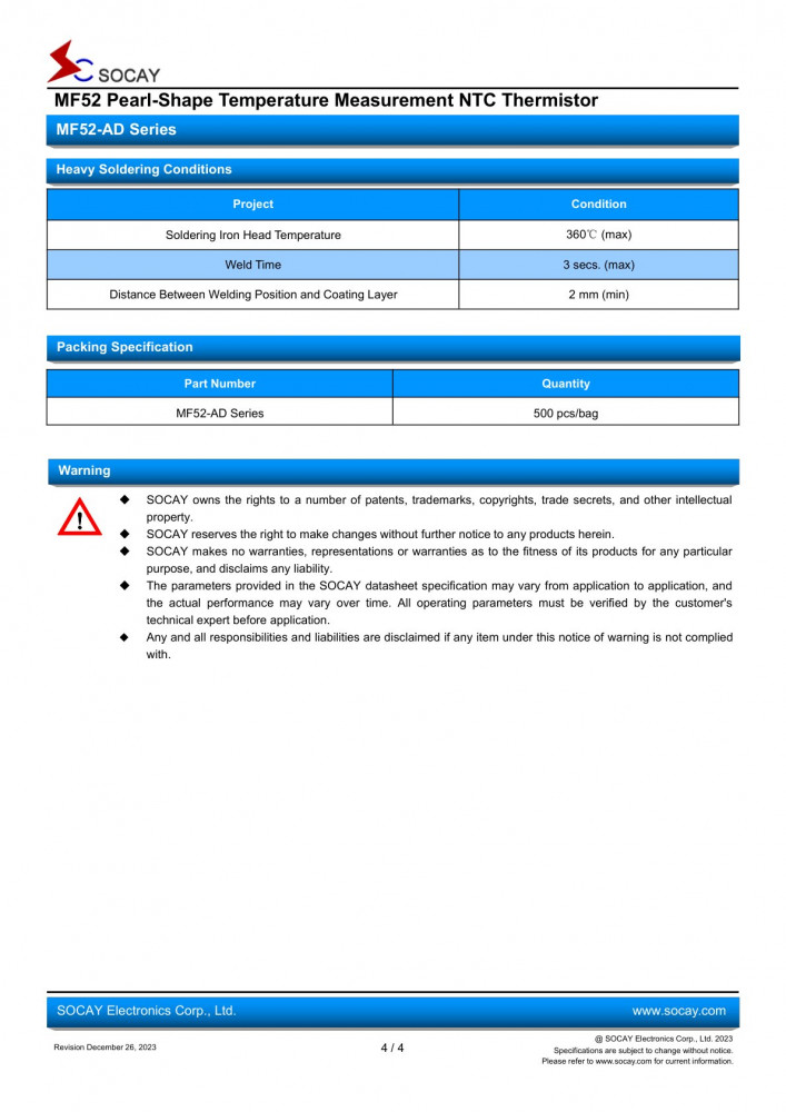MF52-AD technical document page 4