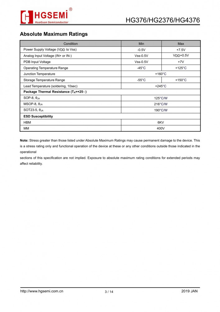 HG376M5/TR datasheet page 3