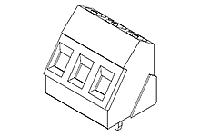 5.08mm Pitch Beau Eurostyle Low Profile, Fixed Block, 35° Wire Entry, Modular, 8 Circuits