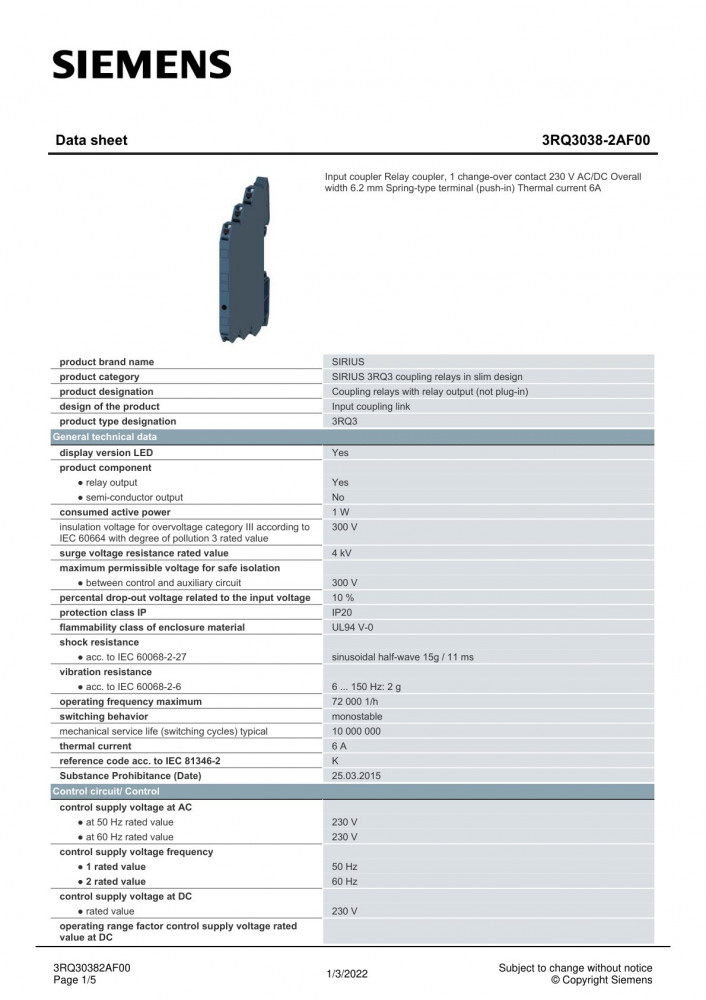 3RQ30382AF00 datasheet page 1
