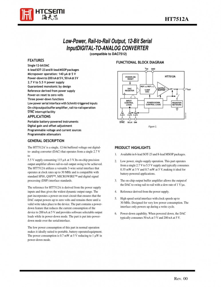 HT7512ARTZ datasheet page 1