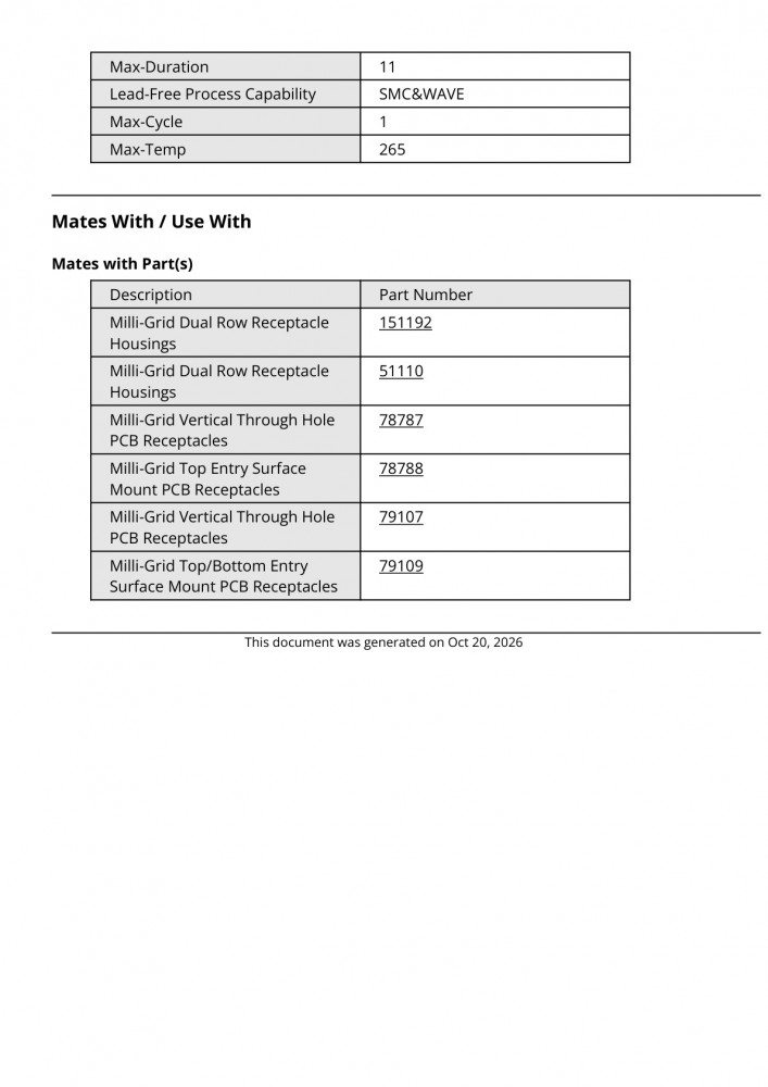 MOLEX product specification page 4
