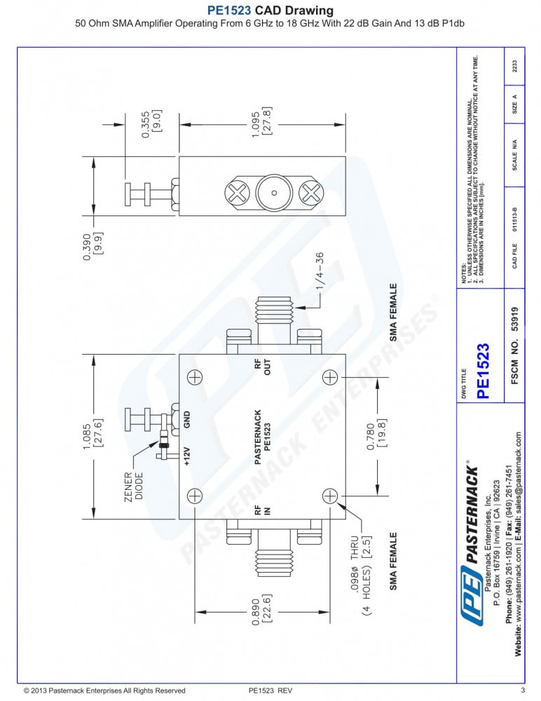 PE1523 technical document page 3