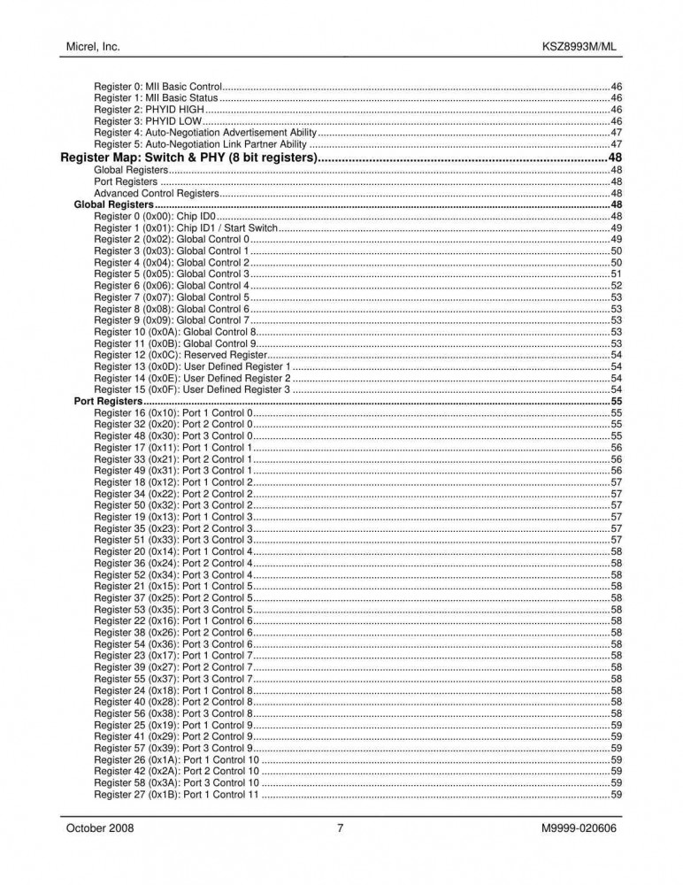 KSZ8993 document preview, page 7