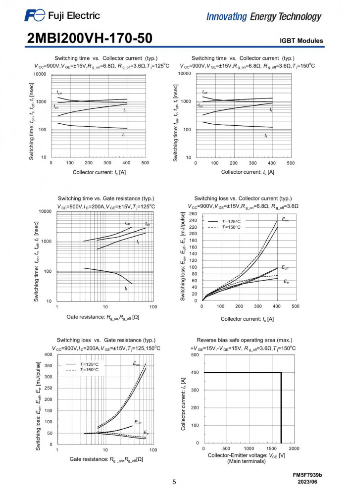 2MBI200VH-170-50 datasheet page 5