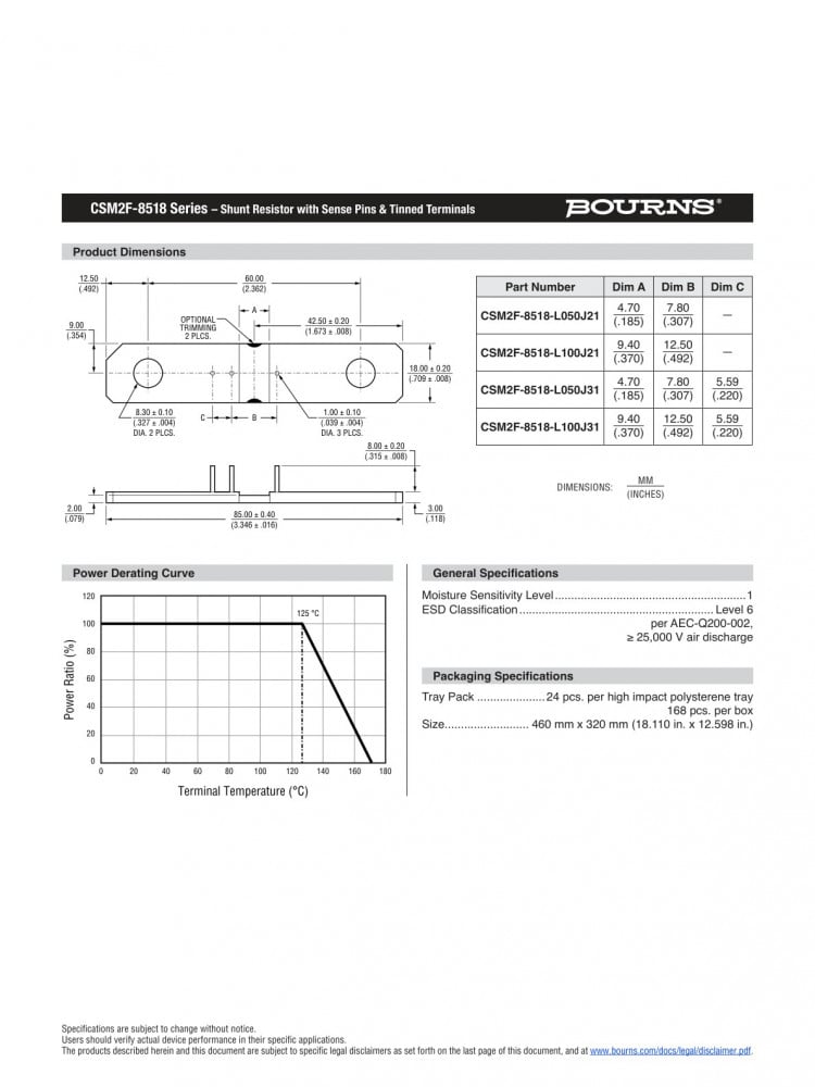 BOURNS CSM2F-8518 datasheet page 2