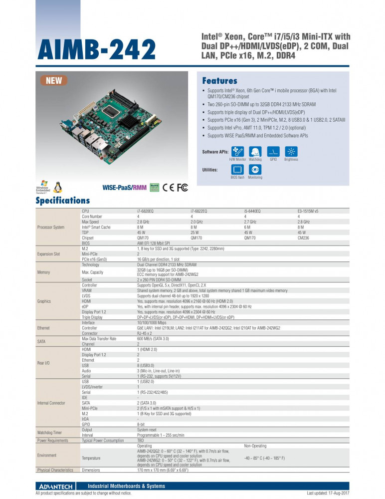 AIMB-242 technical document page 1