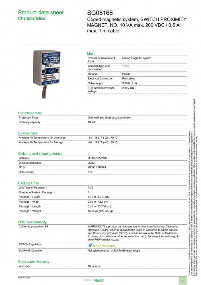 SG08168 technical document preview