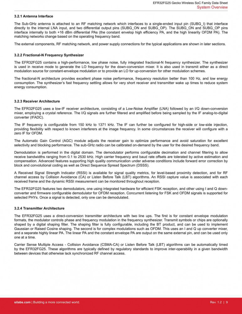 EFR32FG25 document page 9