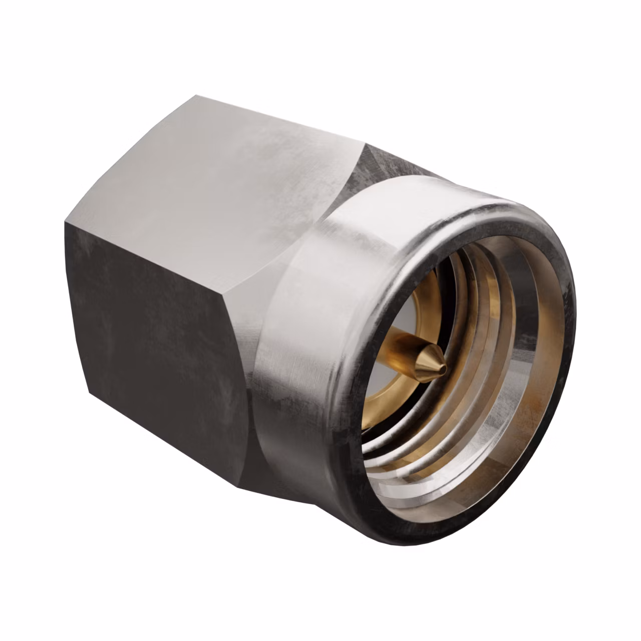 SMA Plug Termination, Brass Body, Nickel (Ni) Plated, 80 Pieces Per Tray, 50 Ohms for sale