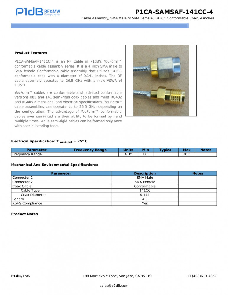 P1CA-SAMSAF-141CC-4 product document preview