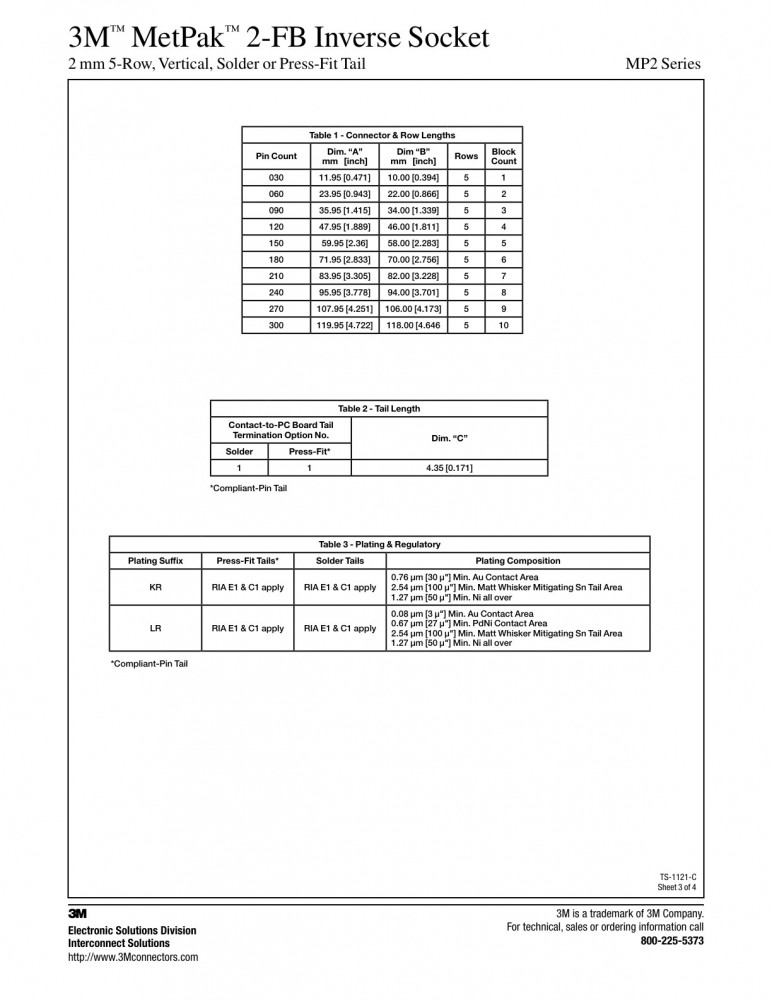 3M MP2-R210-51S1-KR ordering information