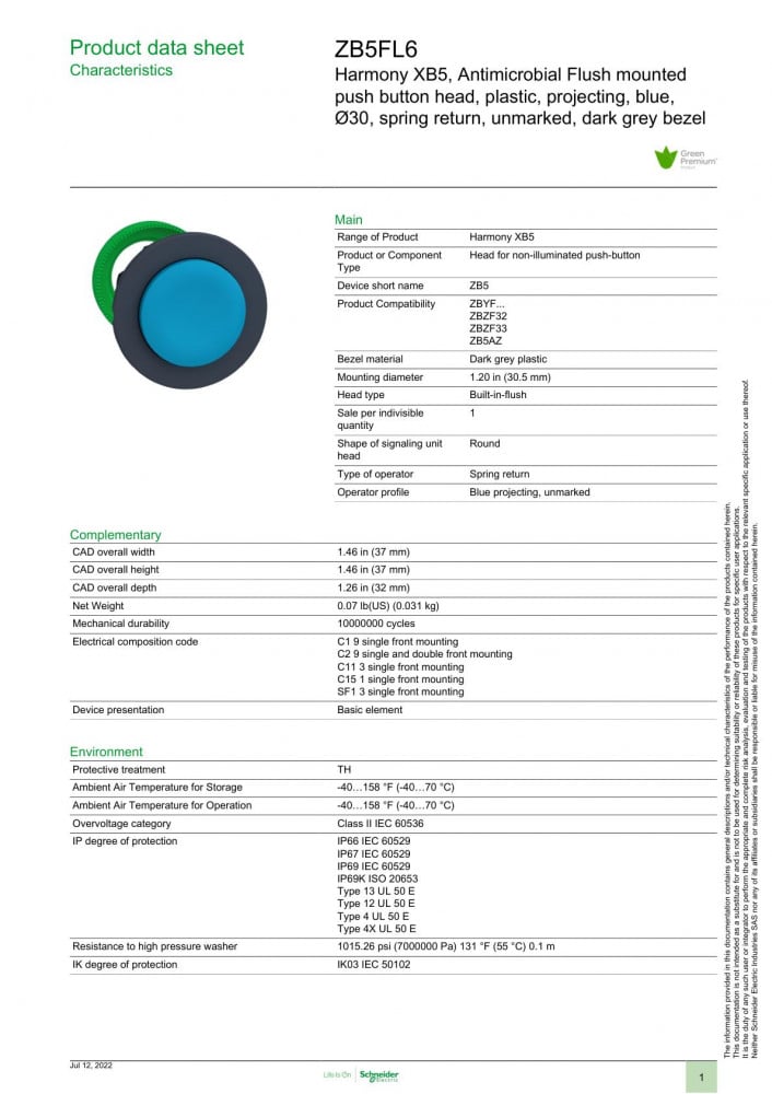 ZB5FL6 technical document page 1