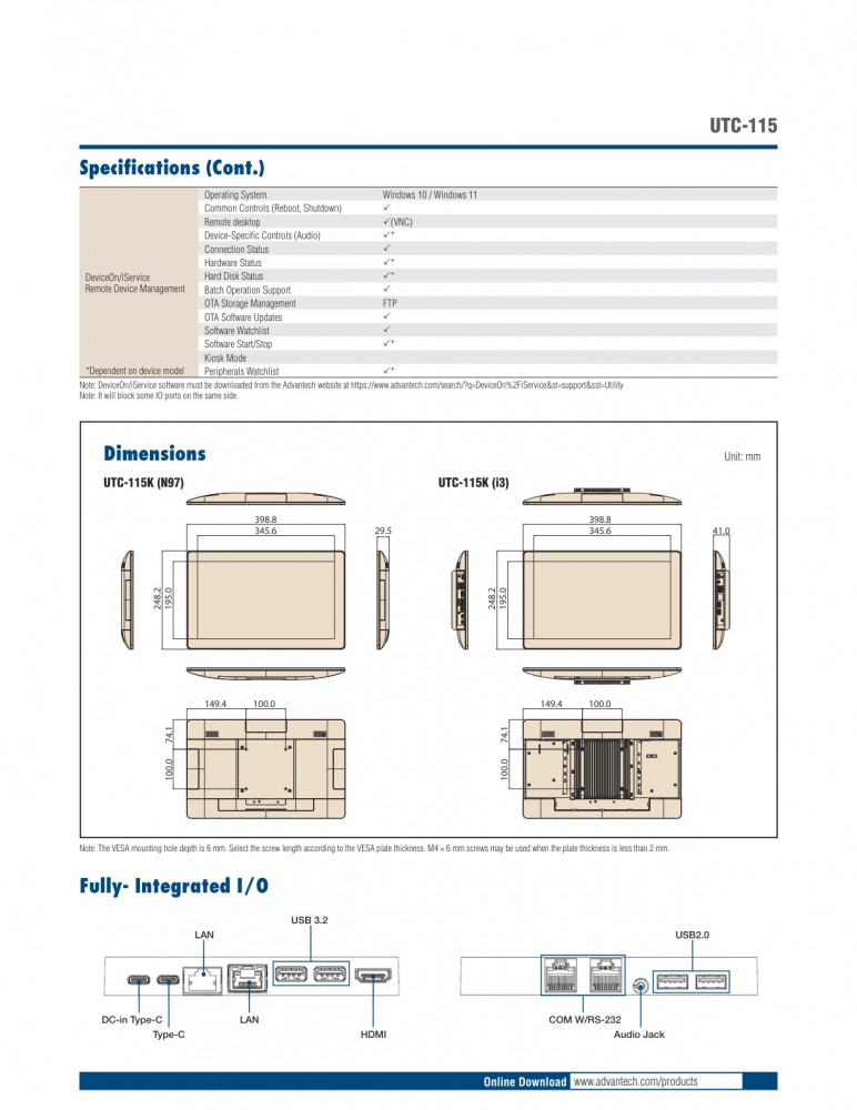 UTC-115K technical document page 2