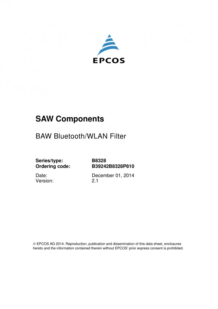 B8328 datasheet page 1