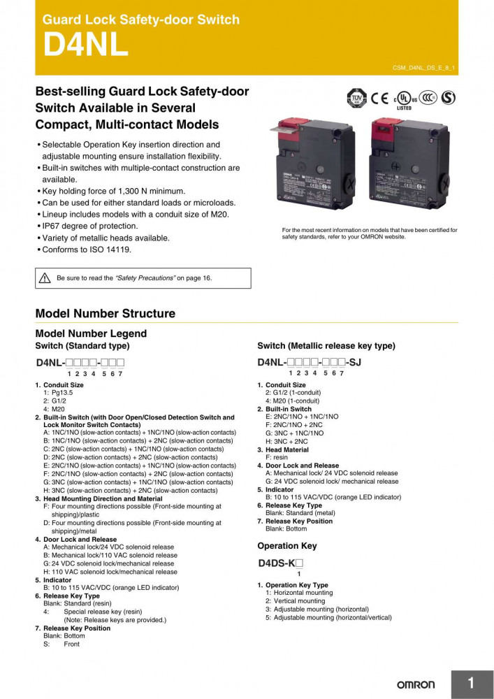 D4NL datasheet page 1