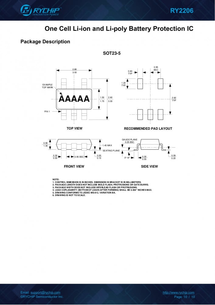 RY2206 datasheet page 10