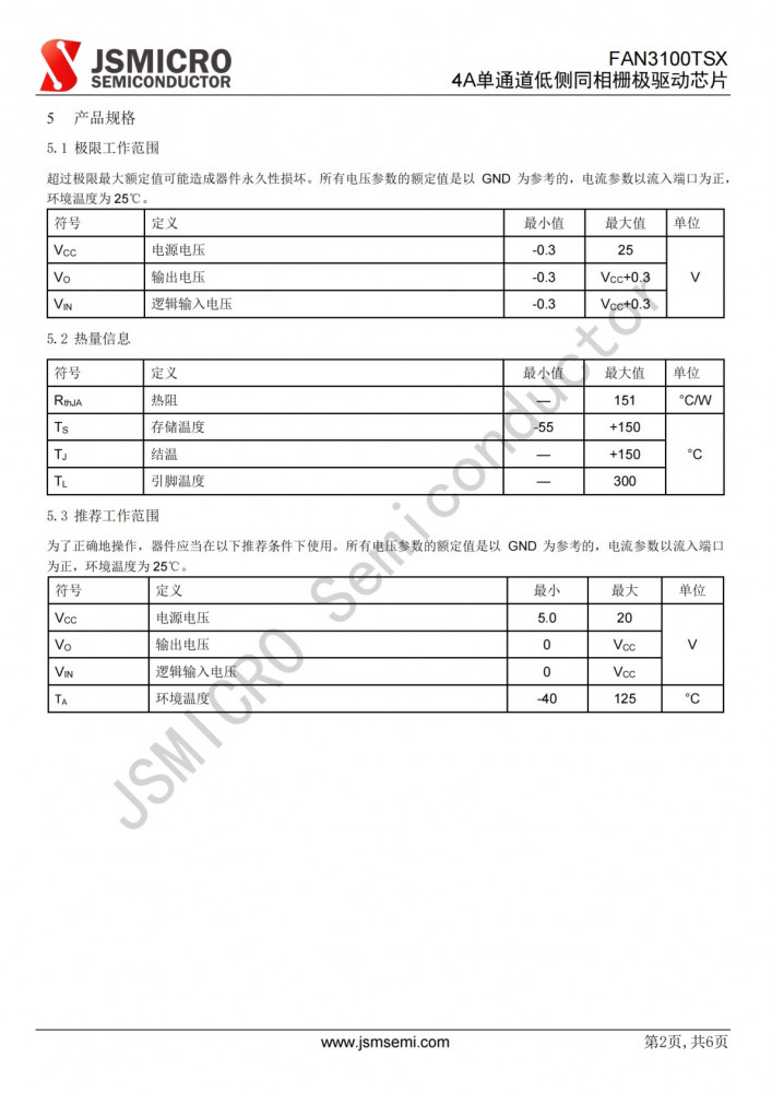 FAN3100TSX-JSM datasheet page 2