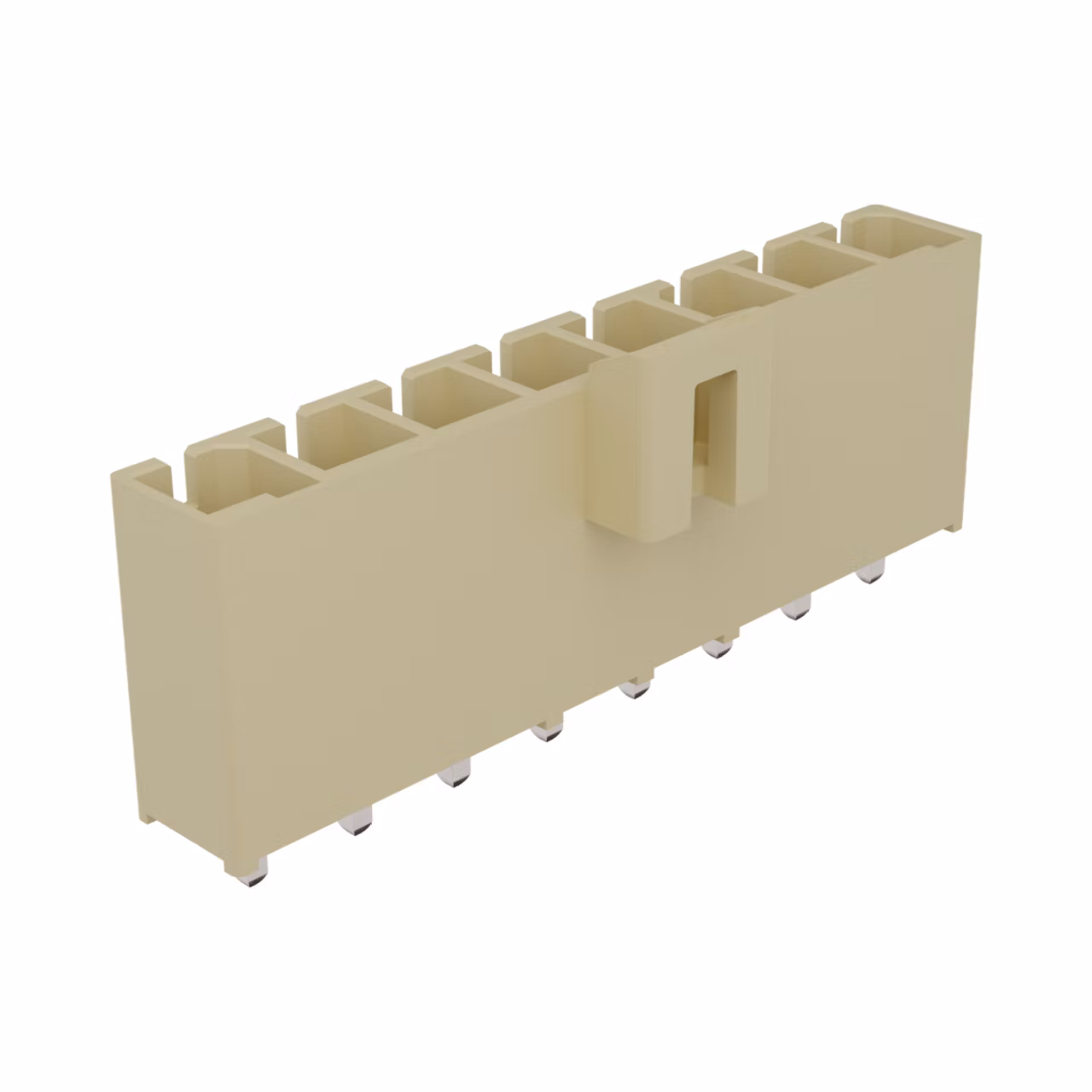 Mega-Fit ColorLock Vertical Header, 5.70mm Pitch, Single Row, 8 Circuits, Matte Tin (Sn) Plating, Glow-Wire Capable, Tray, Natural for sale