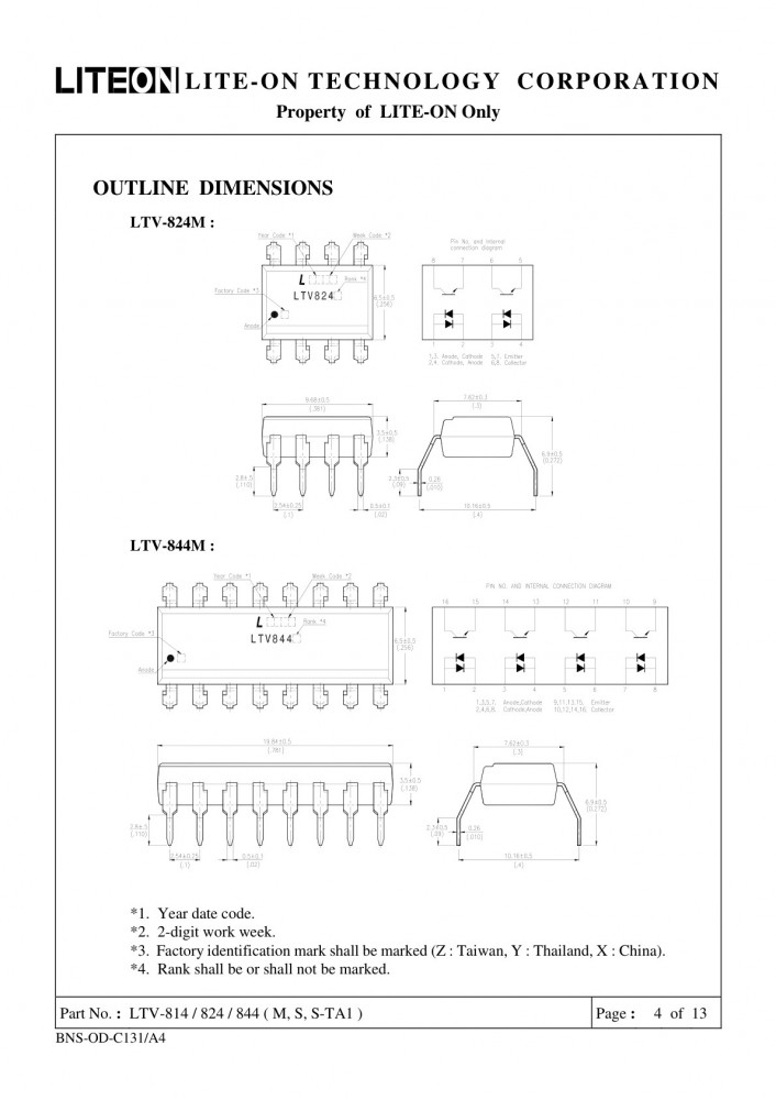 LTV-814 datasheet page 4