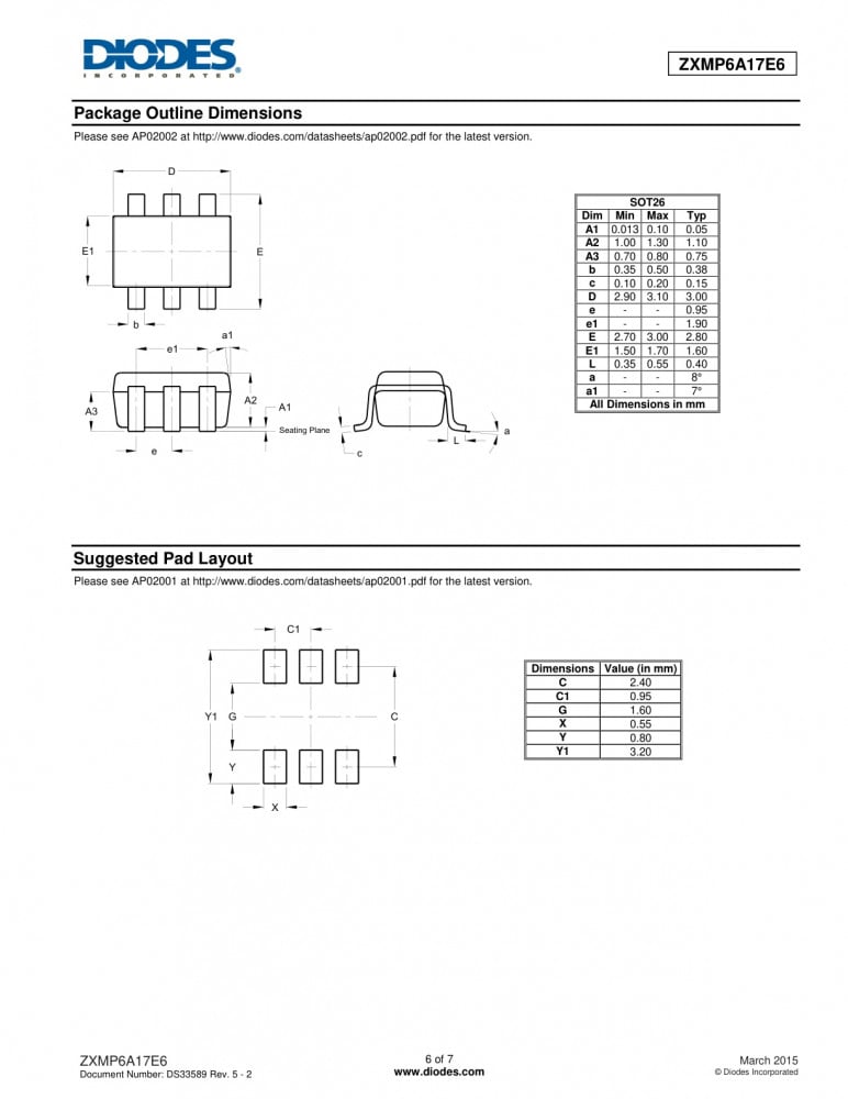 ZXMP6A17E6TA datasheet page 6
