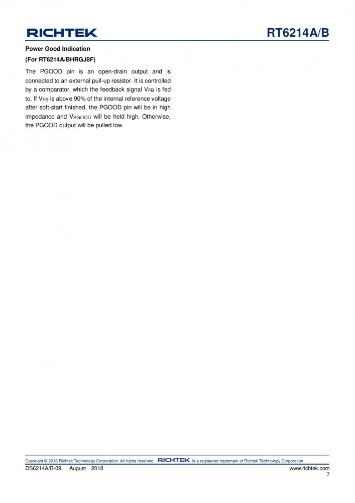 RT6214BHRGJ6F datasheet page 7