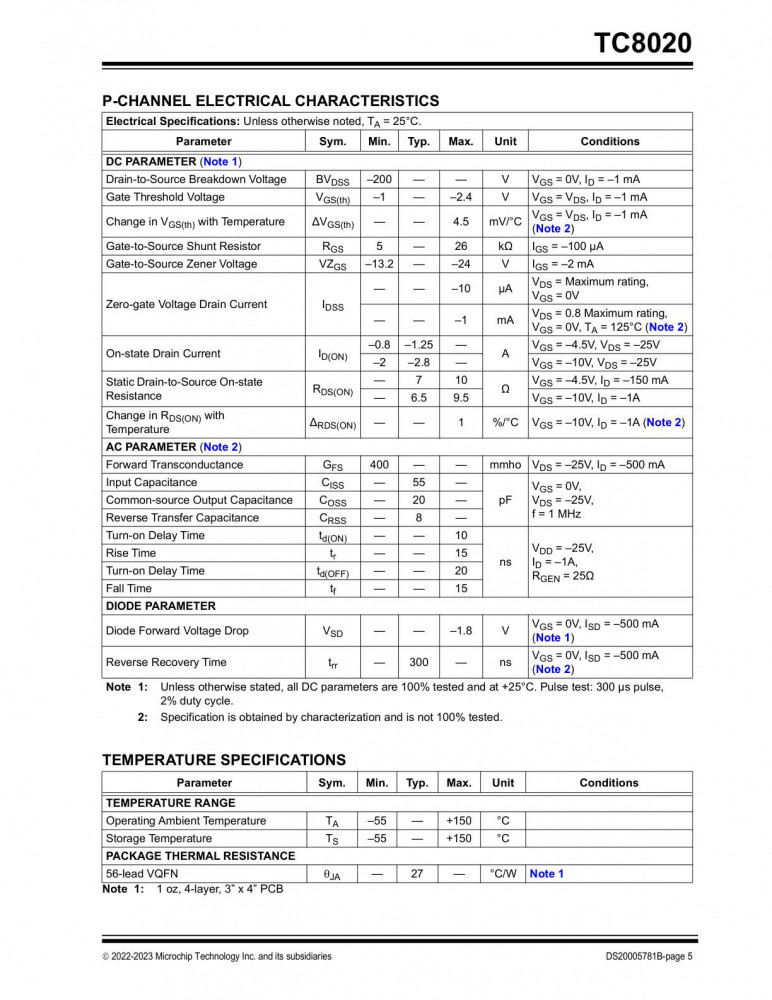 TC8020 datasheet page 5