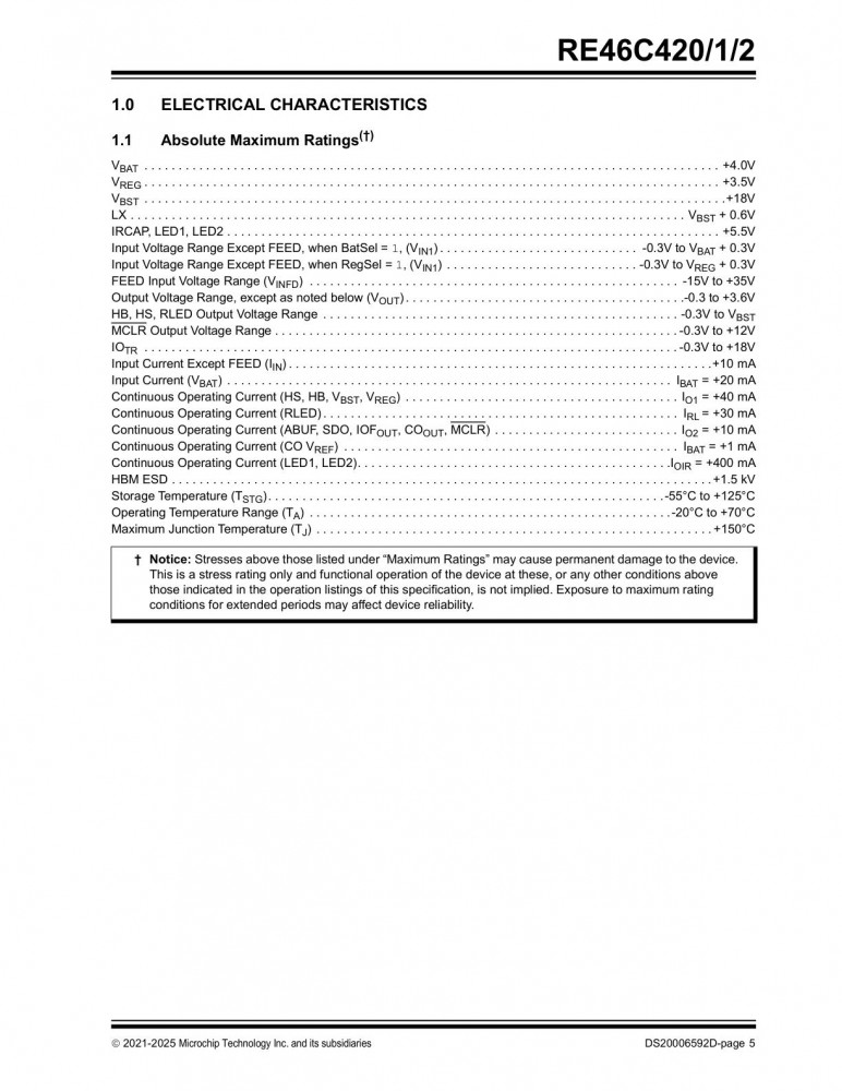 RE46C420 datasheet image, page 5
