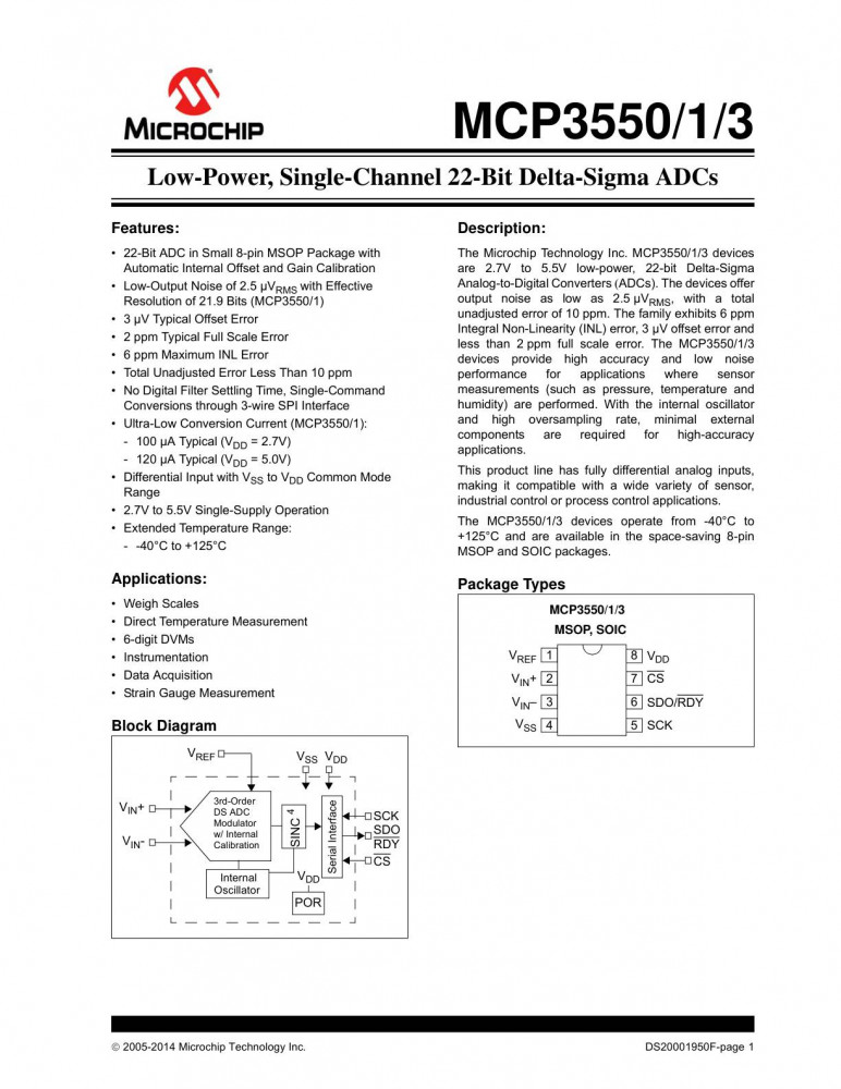 MCP3550-60 document page 1