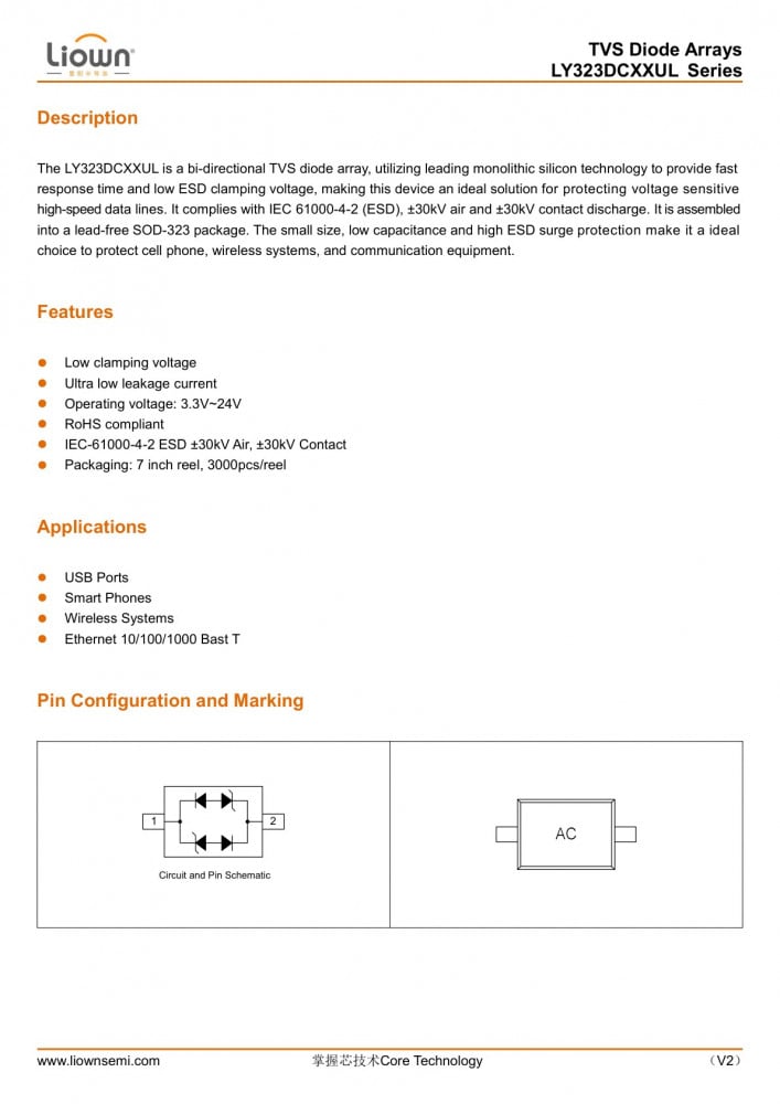LY323DC08UL technical document page 1