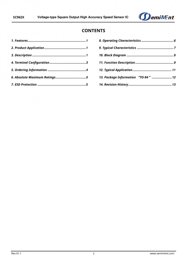 SC9621VB datasheet page 2