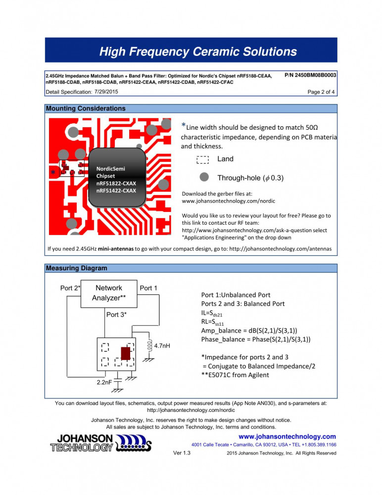 2450BM08B0003T datasheet page 2