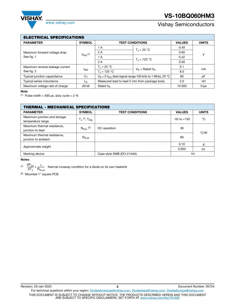 VS-10BQ060HM3/5BT datasheet page 2