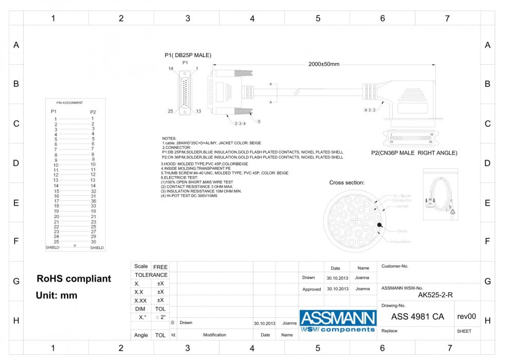 AK525-2-R technical drawing preview