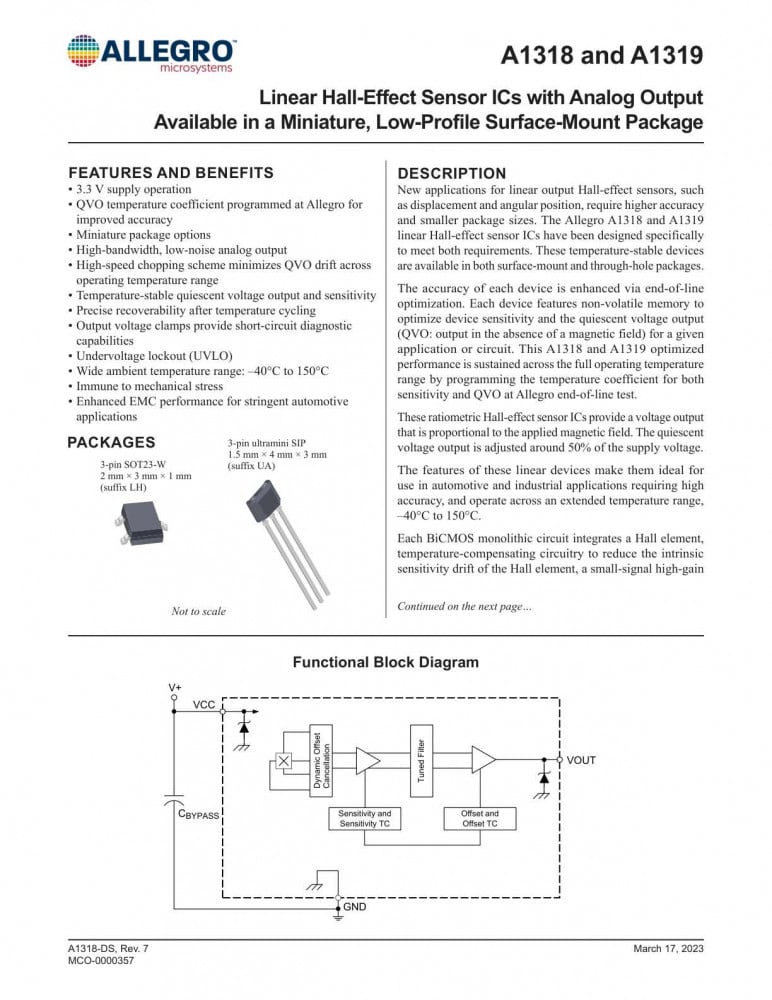 A1319LUA-5-T datasheet page 2