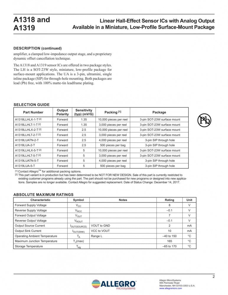 A1319LUA-5-T datasheet page 3