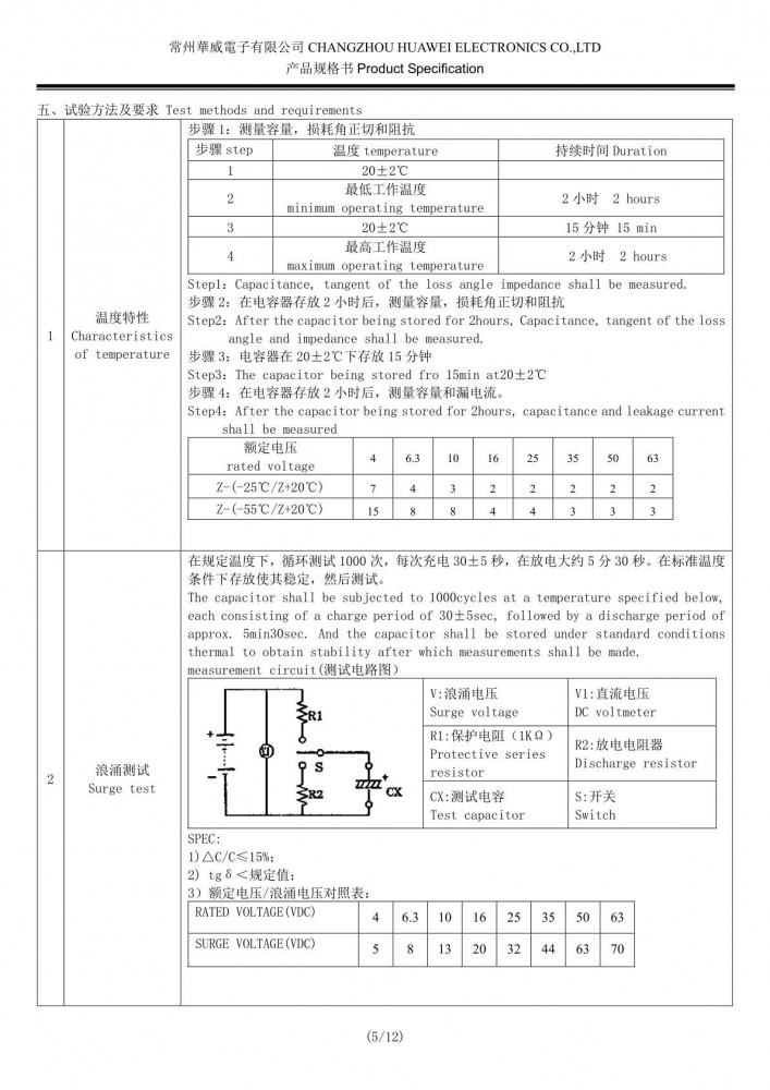 VH series datasheet page 6