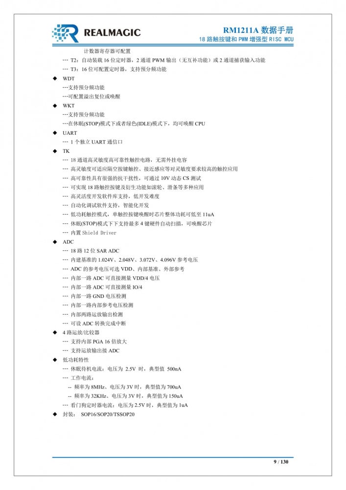 RM1211A datasheet page 9