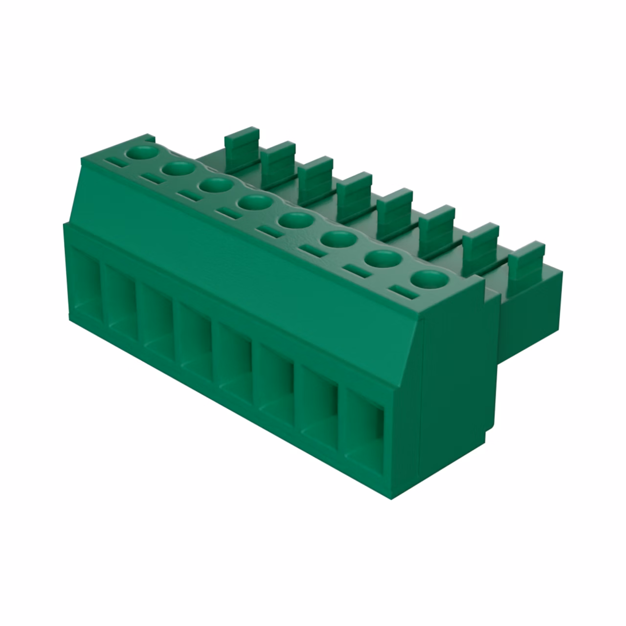 3.50mm Pitch Eurostyle Horizontal Plug, Green Housing, 8 Circuits for sale