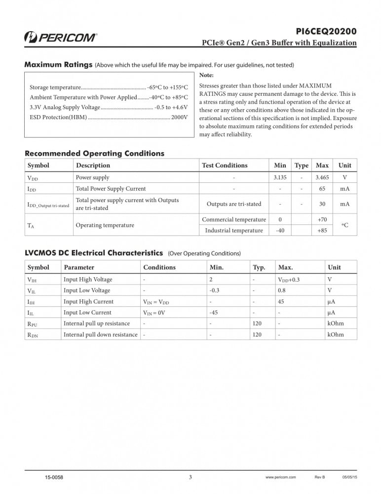 PI6CEQ20200LIEX datasheet page 3