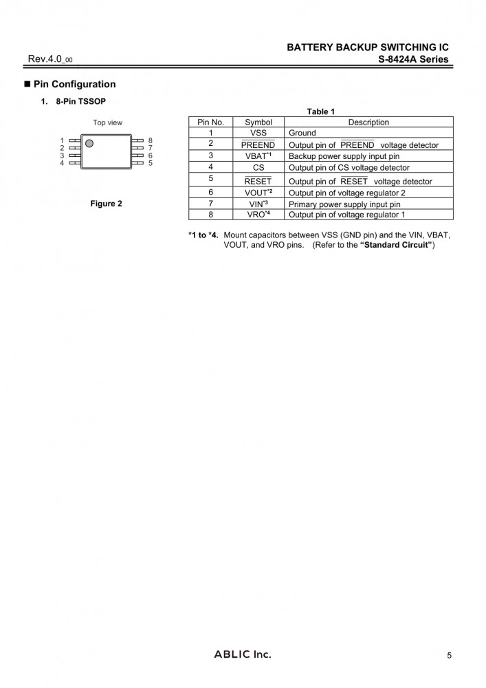 S-8424A datasheet page 5