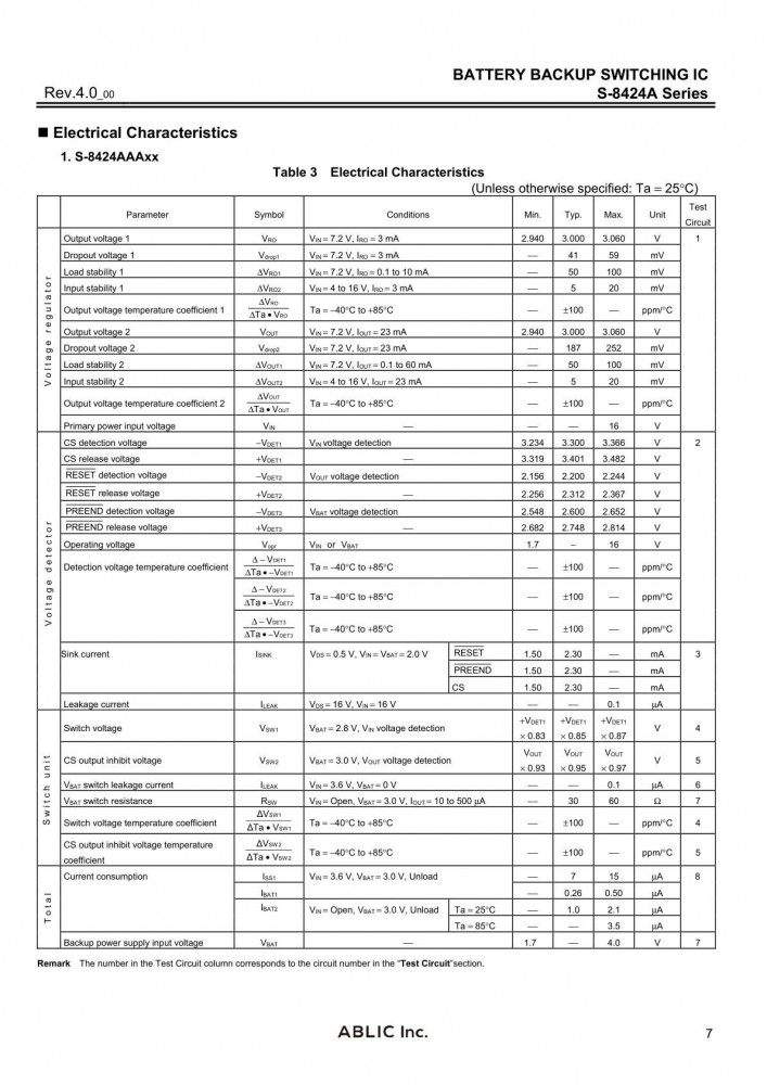 S-8424A datasheet page 7